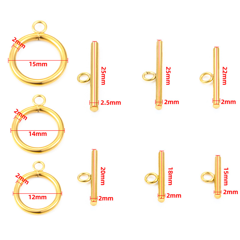 18K真金电镀金色不锈钢OT圈 OT棒OT扣 DIY手链扣项链扣饰品连接扣-阿里巴巴