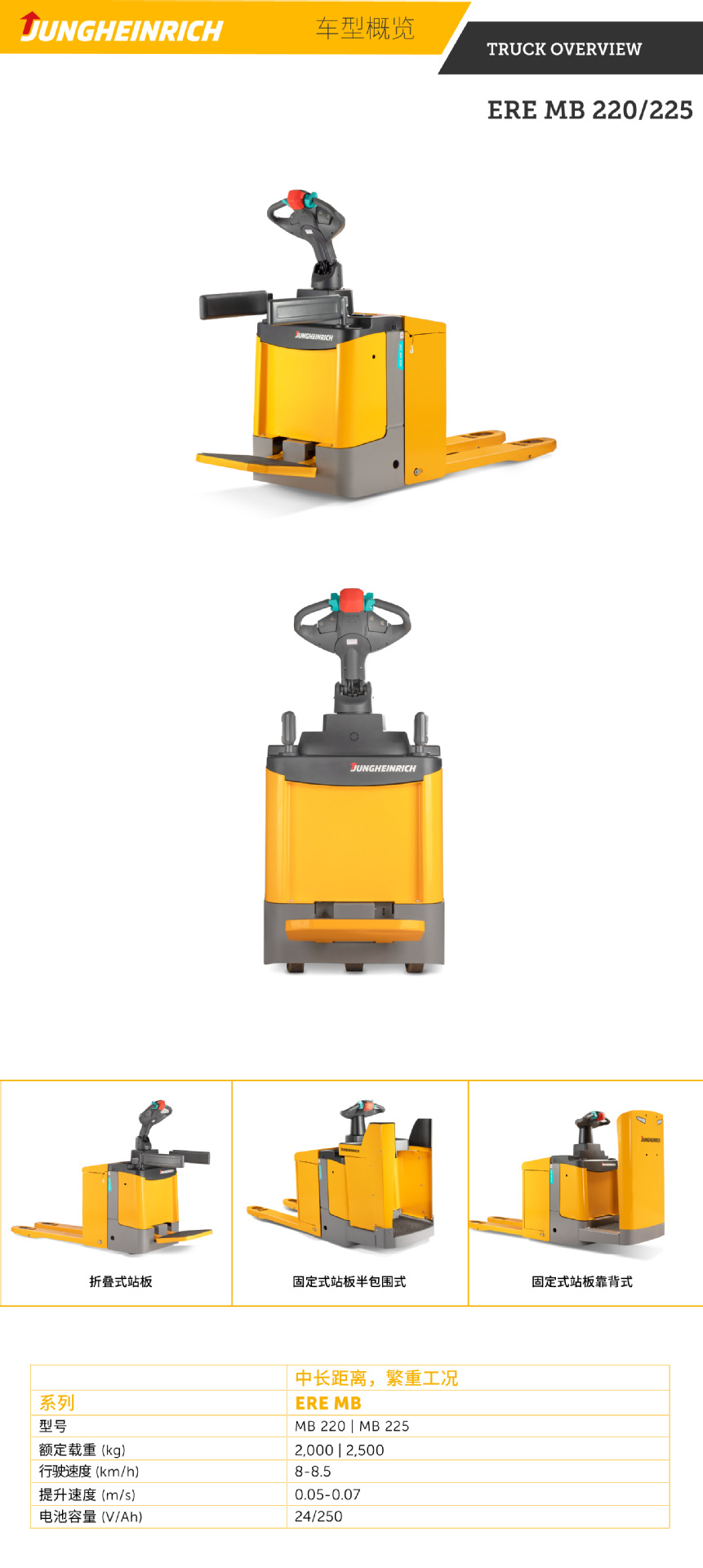 德国永恒力ERE MB系列站驾式电动托盘车2.0/2.5t站驾电动搬运车-阿里巴巴