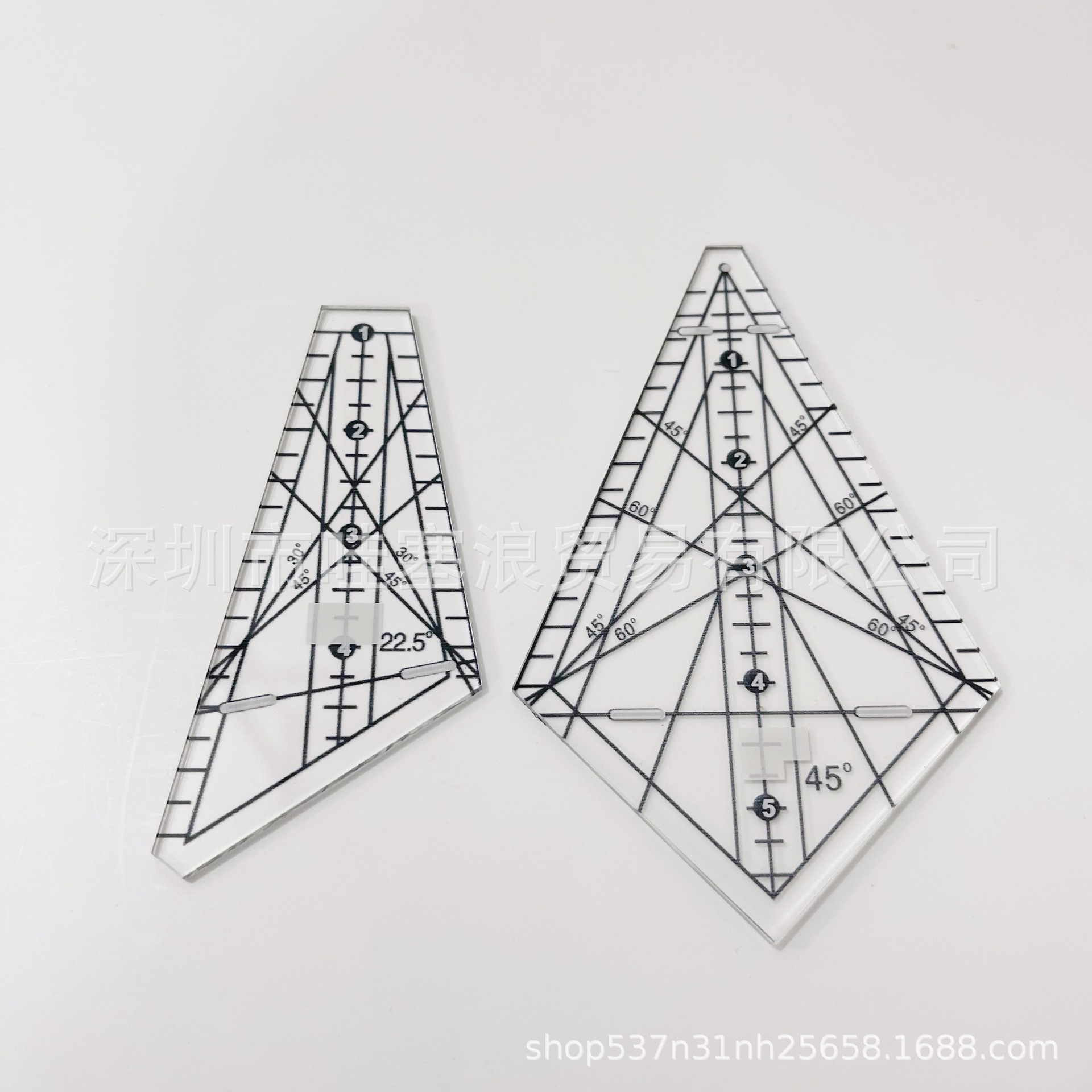 Art Ruler Squedge 22.5 Template新款新亚克力缝纫 拼布模板 DIY-阿里巴巴