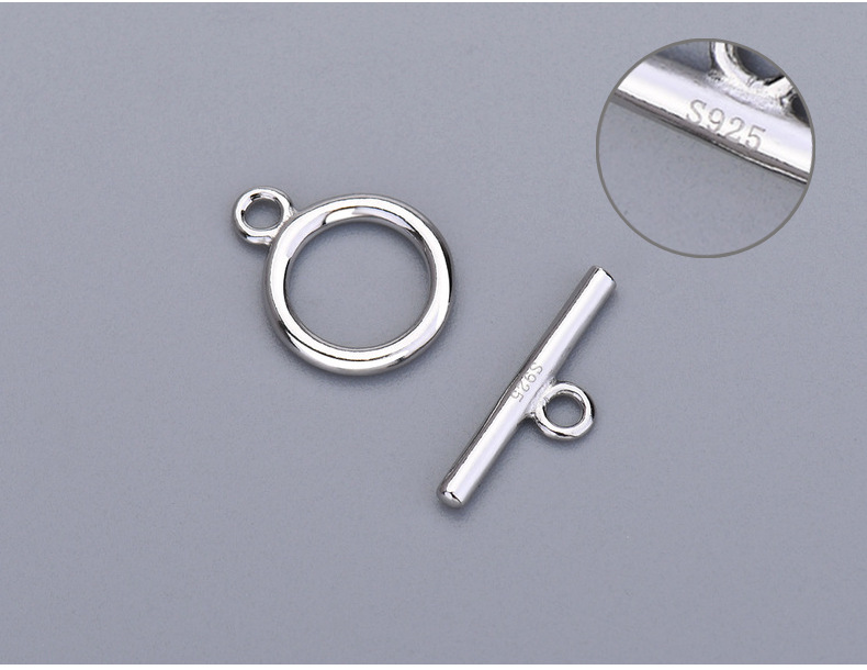 s925纯银OT扣 DIY手链扣头珍珠项链扣连接配件 手工制作收尾材料-阿里巴巴