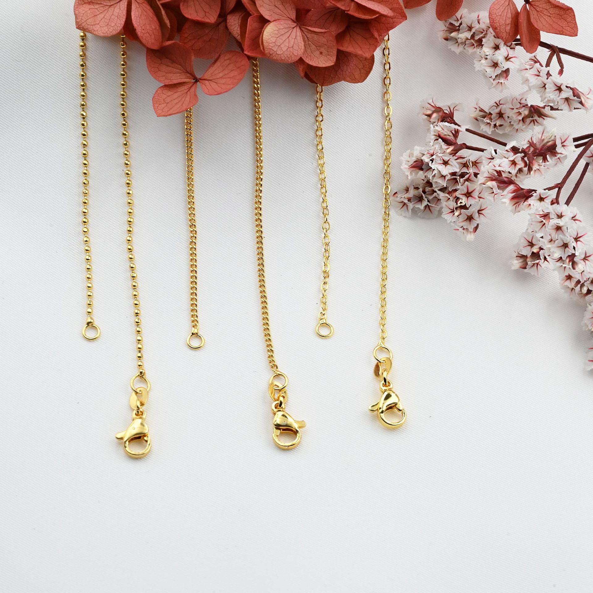 18k包金项链万能项链半成品o字链肖邦链珠子链 diy穿吊坠配件批发-阿里巴巴