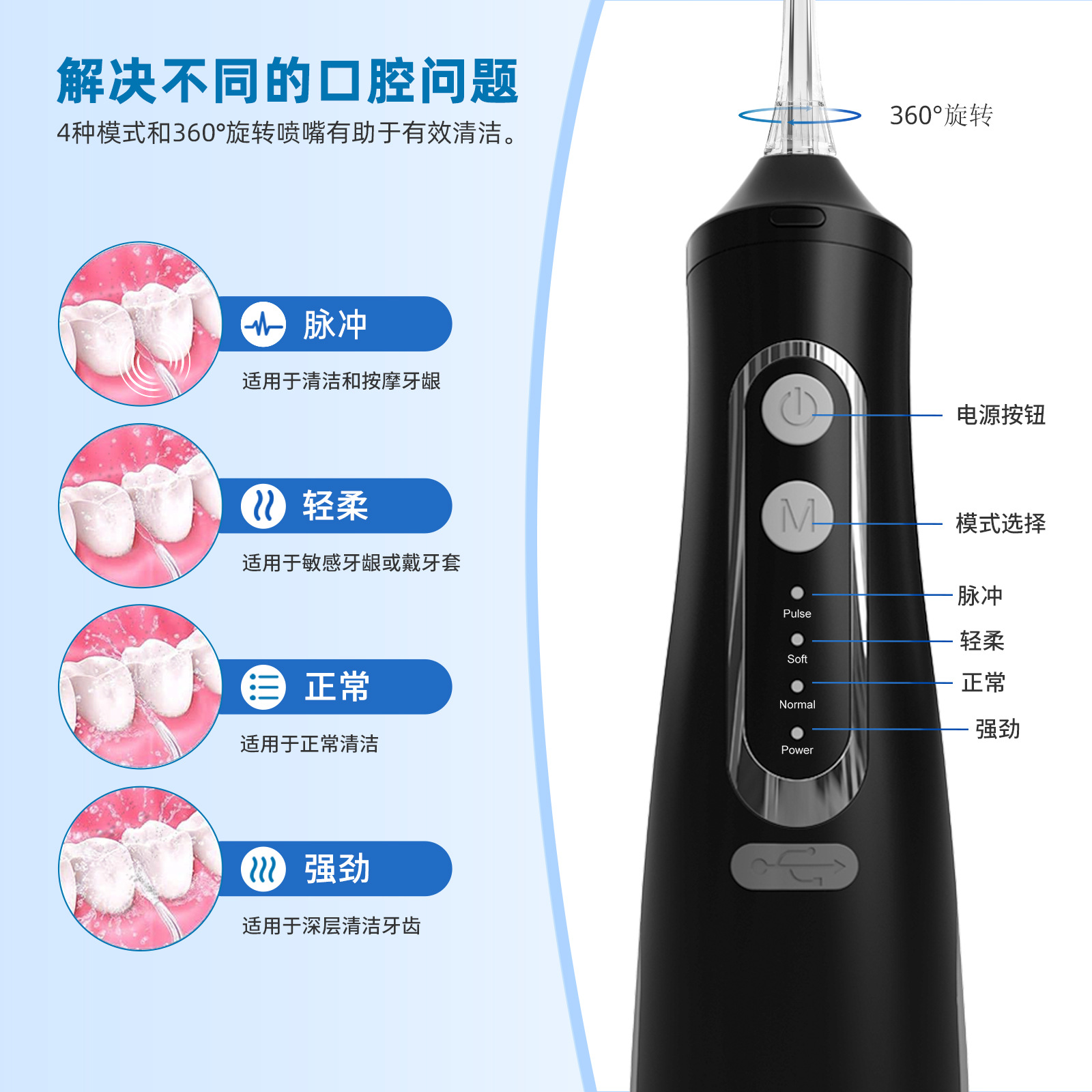 factory wholesale in stock oral irrigator household pulse water ...