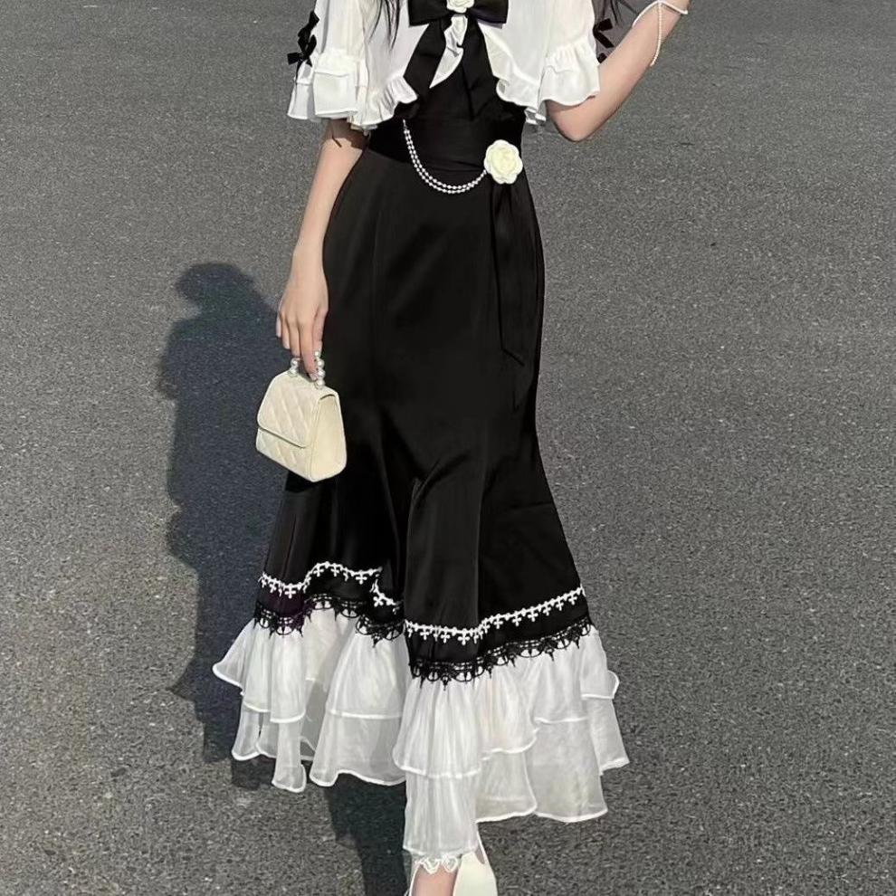 甜辣女装春夏套装女2024新款裙子cherrykitty鱼尾裙连衣裙两件套-阿里巴巴