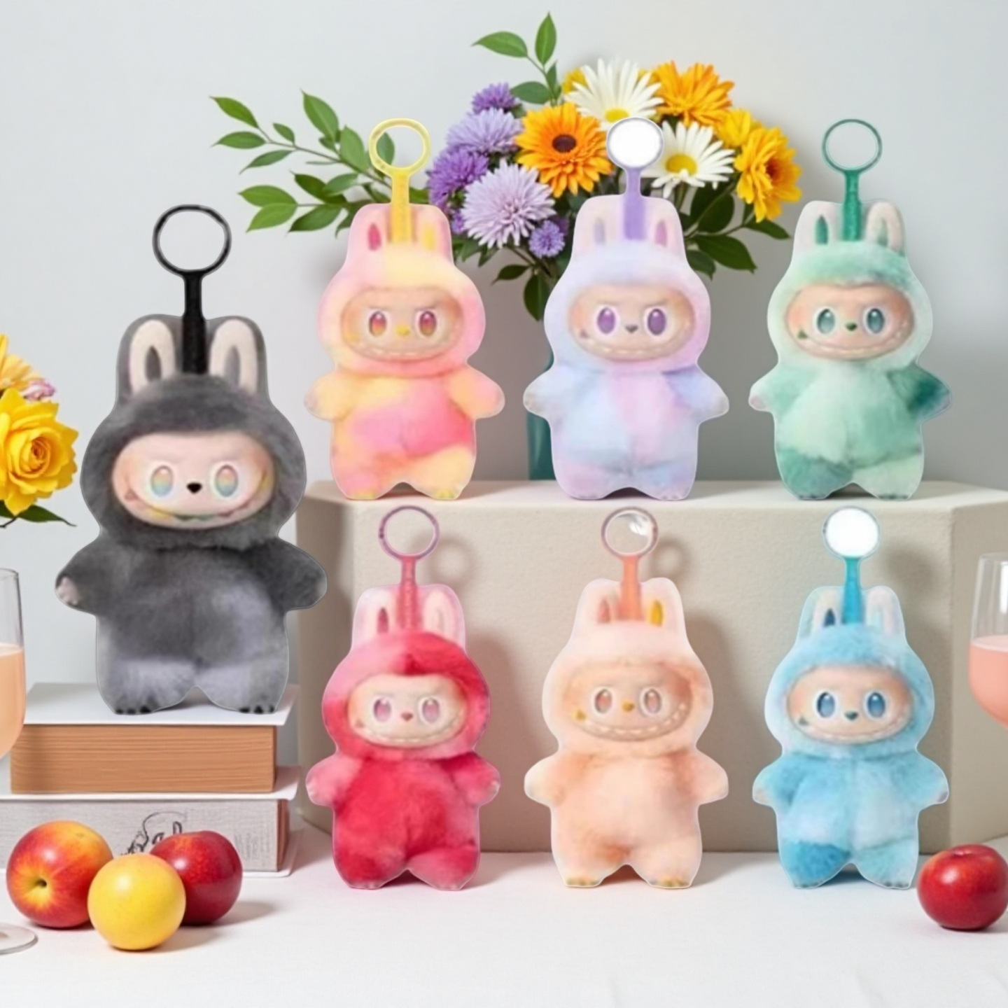 Labubu Blind Box Vinyl Face Plush Pendant Labubu Doll Third Generation ...
