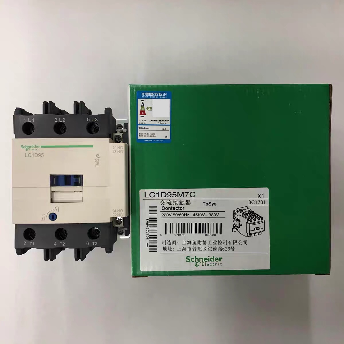 原装正品LC1D95M7C AC220V 50/60Hz Schneider三级交流接触器-阿里巴巴