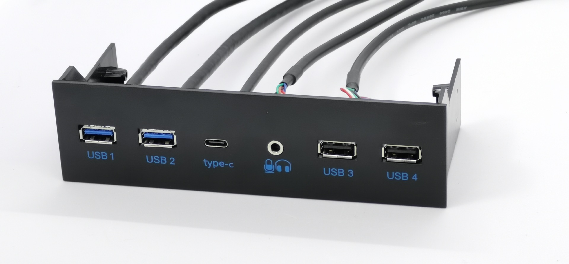 台式电脑机箱面板5.25寸光驱位面板USB主机前置面板USB接口配线-阿里巴巴