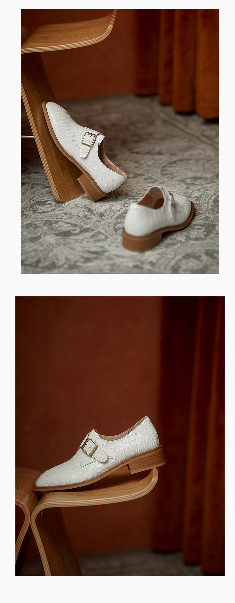 Chiko Samone Square Toe Block Heels Oxford