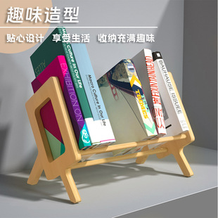 实木桌面小书架办公室创意简约收纳架靠墙可移动简易书桌置物架-阿里巴巴