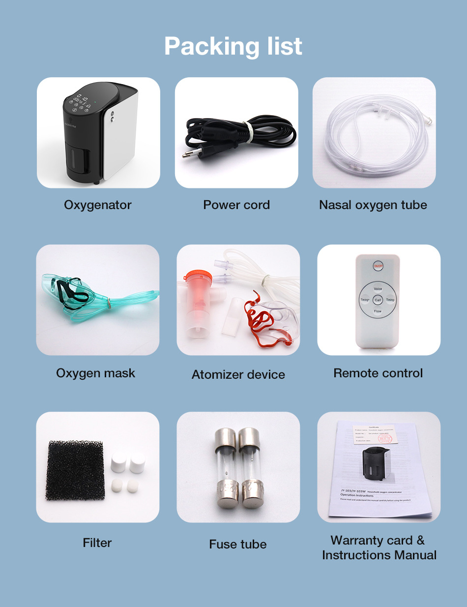小型家用智能制氧机雾化吸氧氧气机1-7L/min Oxygen Concentrator-阿里巴巴