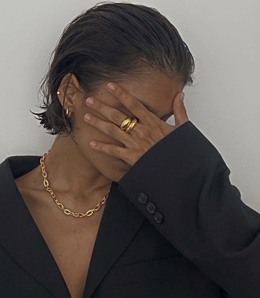 ins时髦欧美脖子链条 项链锁骨链 钛钢18k chic 法式日常迷你-阿里巴巴