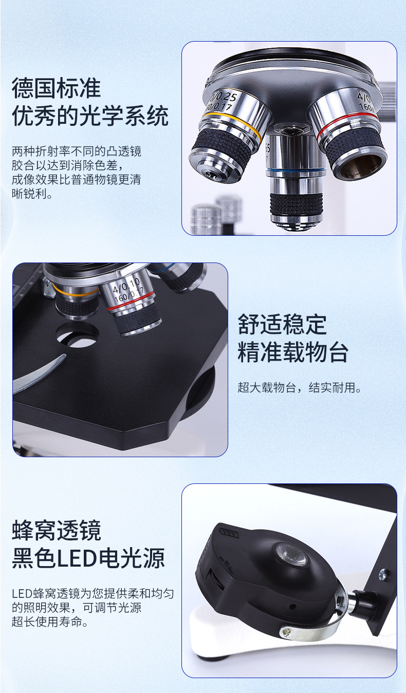 专业显微镜640-2000倍 XSP-01 XSP-02 中小学生实验生物显微镜-阿里巴巴