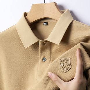 2024夏季新款男士短袖POLO衫六角驻地260g重磅纯棉休闲短袖t恤男-阿里巴巴