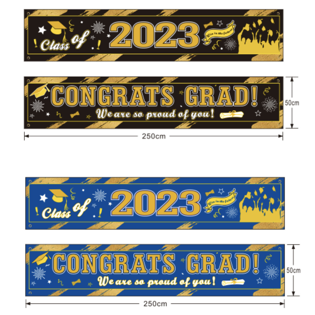 亚马逊Temu跨境2024新款毕业季背景布横幅 Graduation派对场景布-阿里巴巴