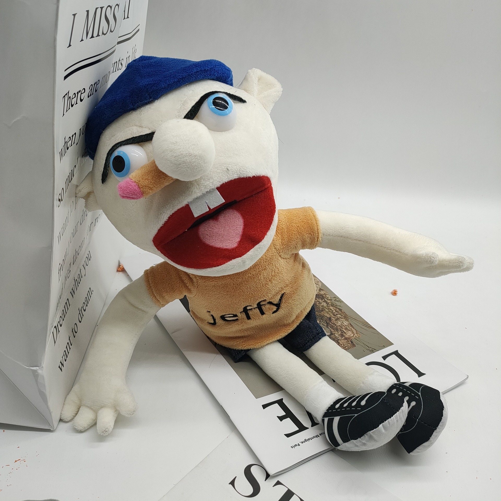 跨境新品jeffy plush毛绒玩具游戏jeffy Hat game周边杰夫玩偶-阿里巴巴