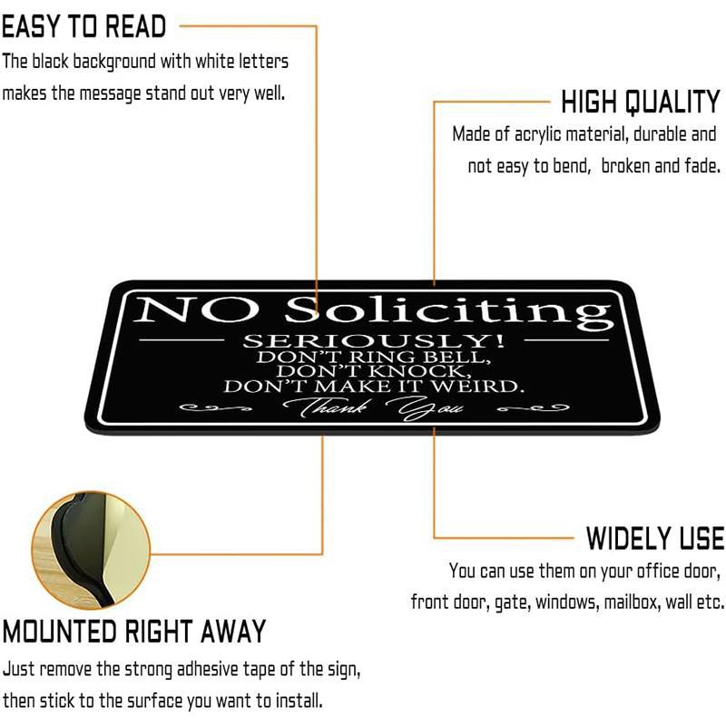 现货跨境外贸禁止推销标识牌门牌No Soliciting Sign Signage-阿里巴巴