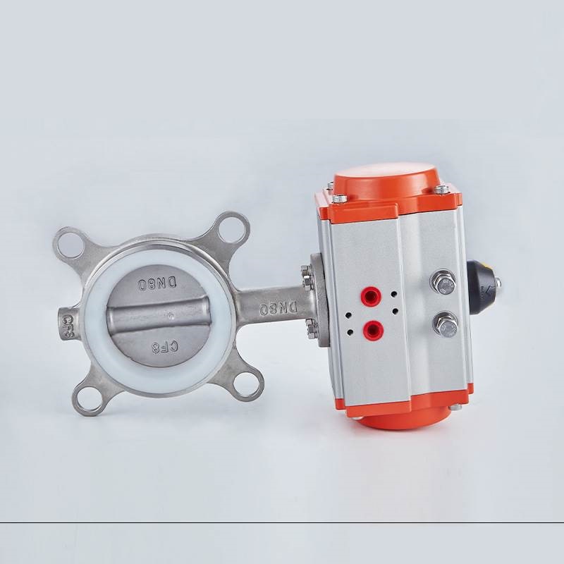 D671F-10RL D671F-16RL 304 316L气动不锈钢四氟蝶阀三联件过滤器-阿里巴巴