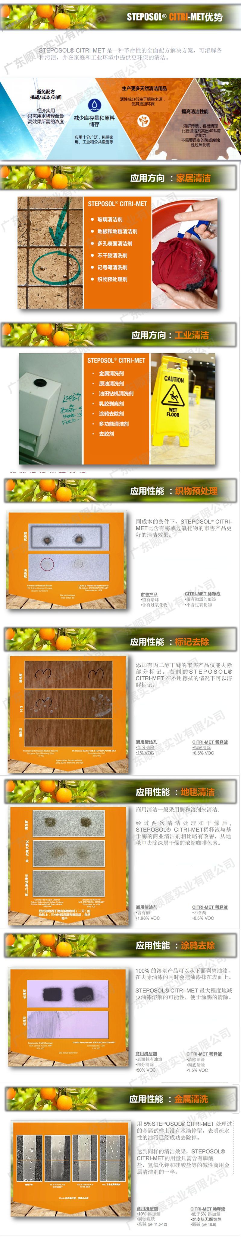 多功能清洗剂STEPOSOL CITRI MET 溶解污渍硬表面清洗剂-阿里巴巴