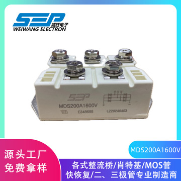 SEP品牌原厂直营MDS200A1600V 三相整流模块 MDS200-16-阿里巴巴