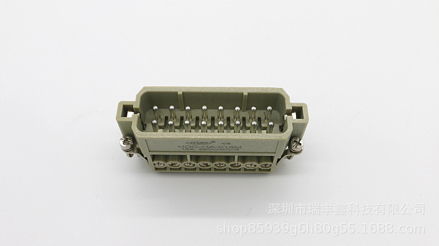 热流道重载连接器HDC-HA-016-M公插母插下壳 矩形连接器 16芯-阿里巴巴