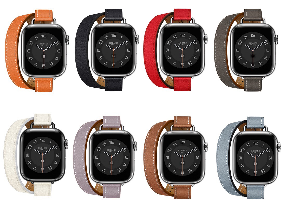 适用苹果Applewatch真皮表带iwatch1/2/3/4/5/6/7/SE瘦身双圈表带-阿里巴巴