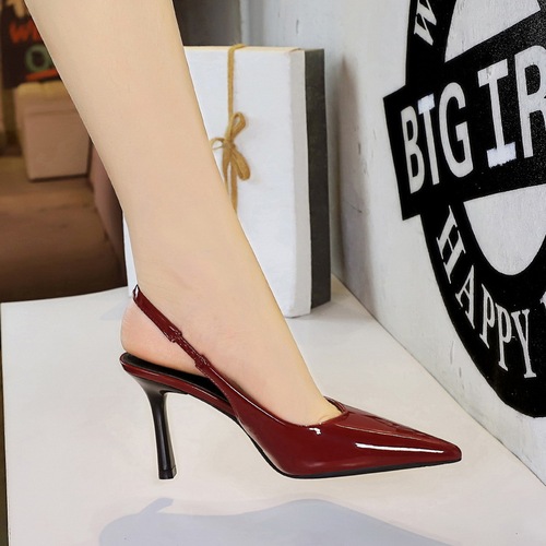 7317 Wind Sexy Pointed Patent Leather Ultra High Heels with Thin Heels ...