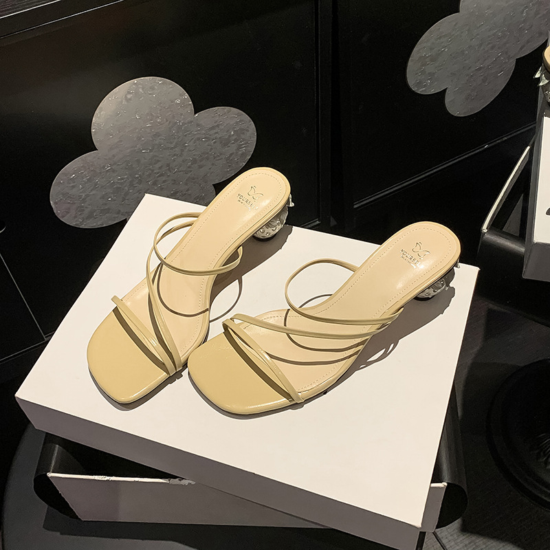 CHIKO Jayda Open Toe Block Heels Slides Sandals