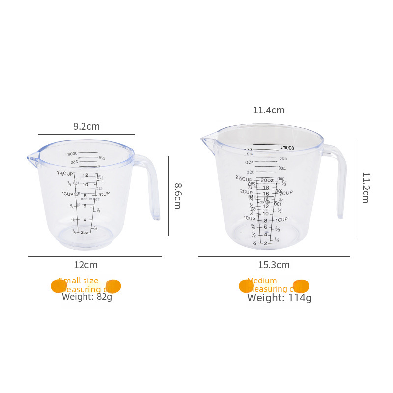 Plastic measuring cup baking tools diy household with scale transparent PS measuring cup 1000ml ...