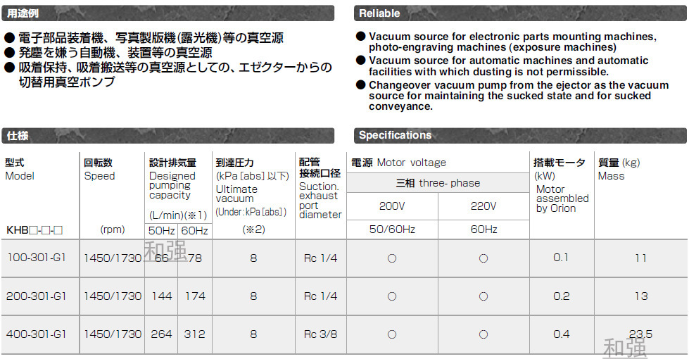NPM真空泵N610124205AC KHB200-305-G1-KG132好利旺-阿里巴巴