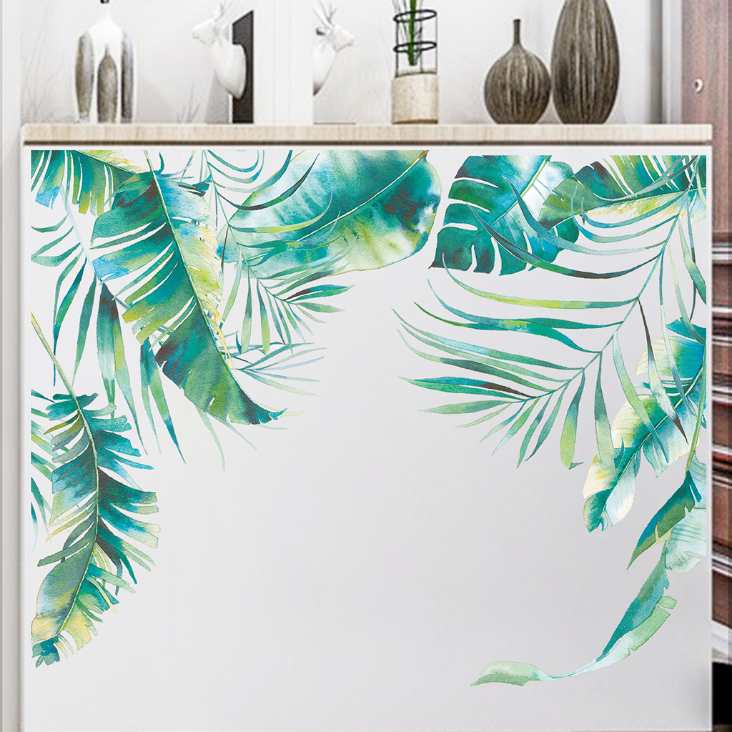 绿植藤蔓蝴蝶自粘PVC贴纸 JS-N0跨境定 制客厅卧室窗户装饰墙贴-阿里巴巴