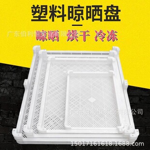 广东直销食品晾晒盘白色塑料烘干盘海鲜冷冻盘单冻器透气堆码晒筛-阿里巴巴