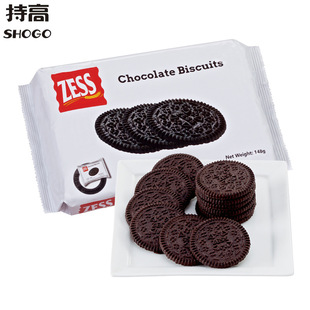 马来西亚ZESS杰思巧克力饼干148g无夹心奥奥烘焙小黑圆饼休闲零食-阿里巴巴