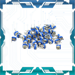 卧式 10K(103) 兰白可调 RM063 蓝白可调电阻 三脚 DIY-阿里巴巴