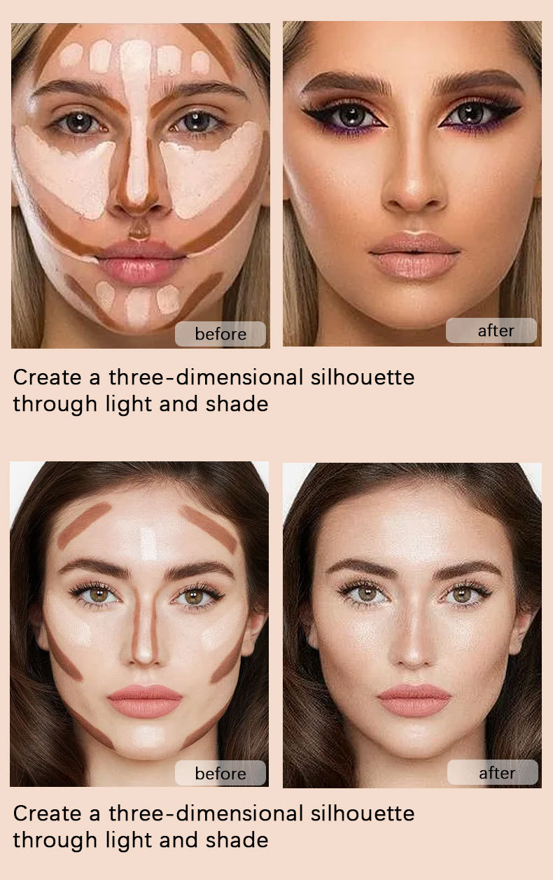 跨境彩妆 DENESY 双头修容笔套装批发FACE STICK哑光高光阴影自然-阿里巴巴