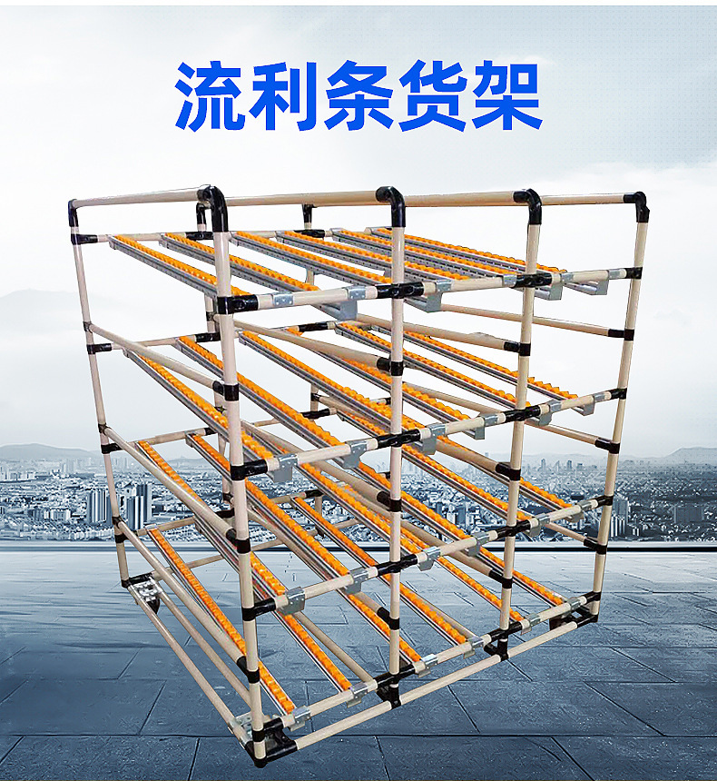 流利式货架精益管货架仓储架置物架电子车间货架仓库超市展示架子-阿里巴巴