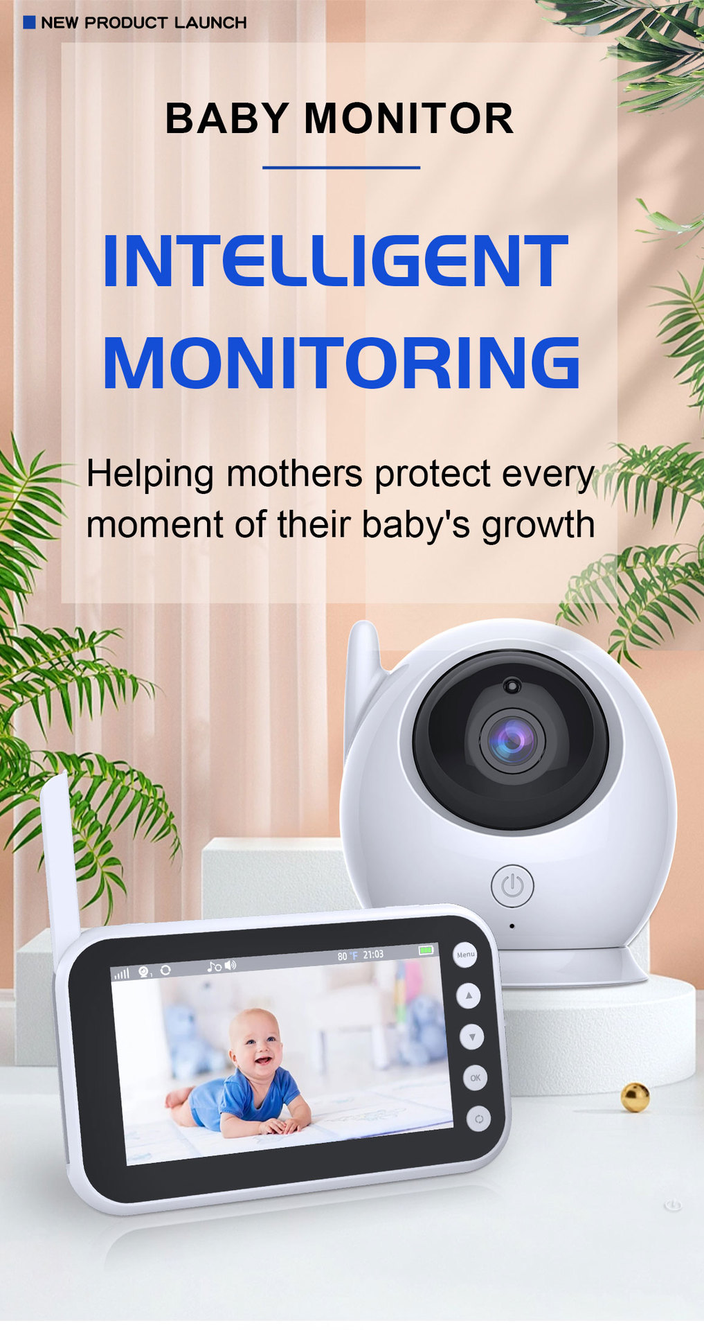 现货批发720P高清4.3寸2.4G无线哭闹提醒baby monitor婴儿监视器-阿里巴巴