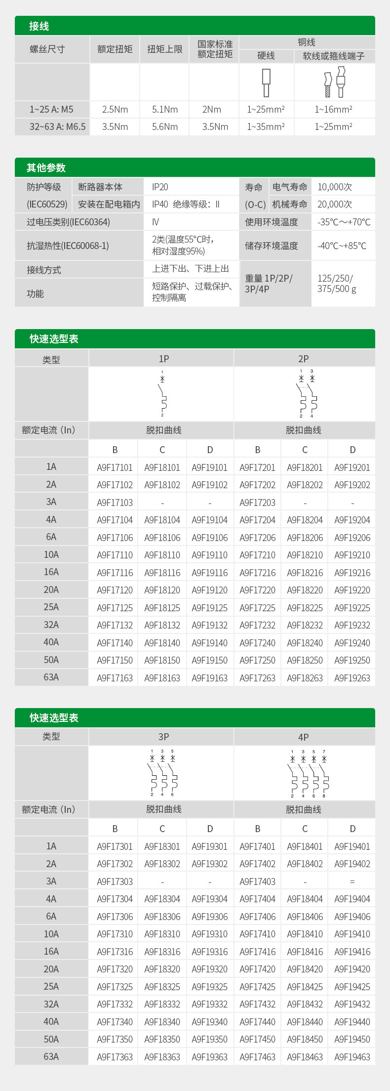施耐.德小型断路器iC65N 1P/2P/3P/4P D10A D13A D16A 空气开关-阿里巴巴