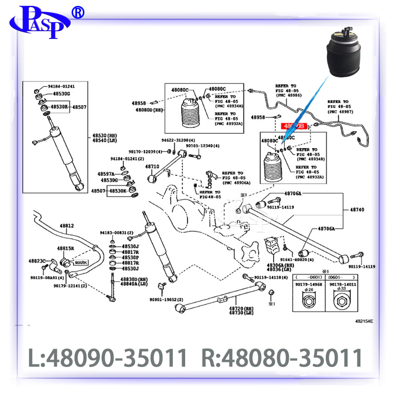 适用于 普拉多 48090-35011 / 4809035011 / 48080-35011 后气包-阿里巴巴
