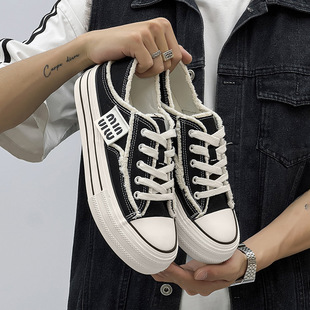 AFANTING小众帆布鞋半拖男夏外穿鞋子透气休闲鞋一脚蹬小白鞋8118-阿里巴巴