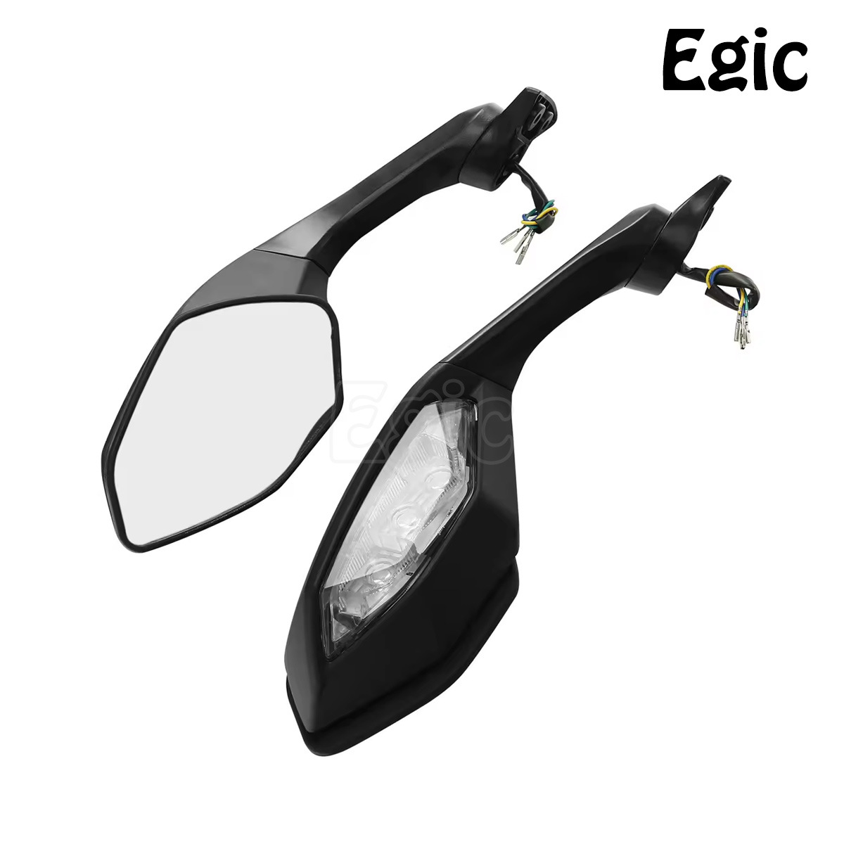 适用于雅马哈YZF R1 R6黑色后视镜倒车反光镜带转向灯2015-2020年-阿里巴巴