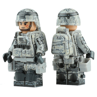 跨境速卖通军事积木人仔美陆军ACU武器四面印刷益智玩具-阿里巴巴