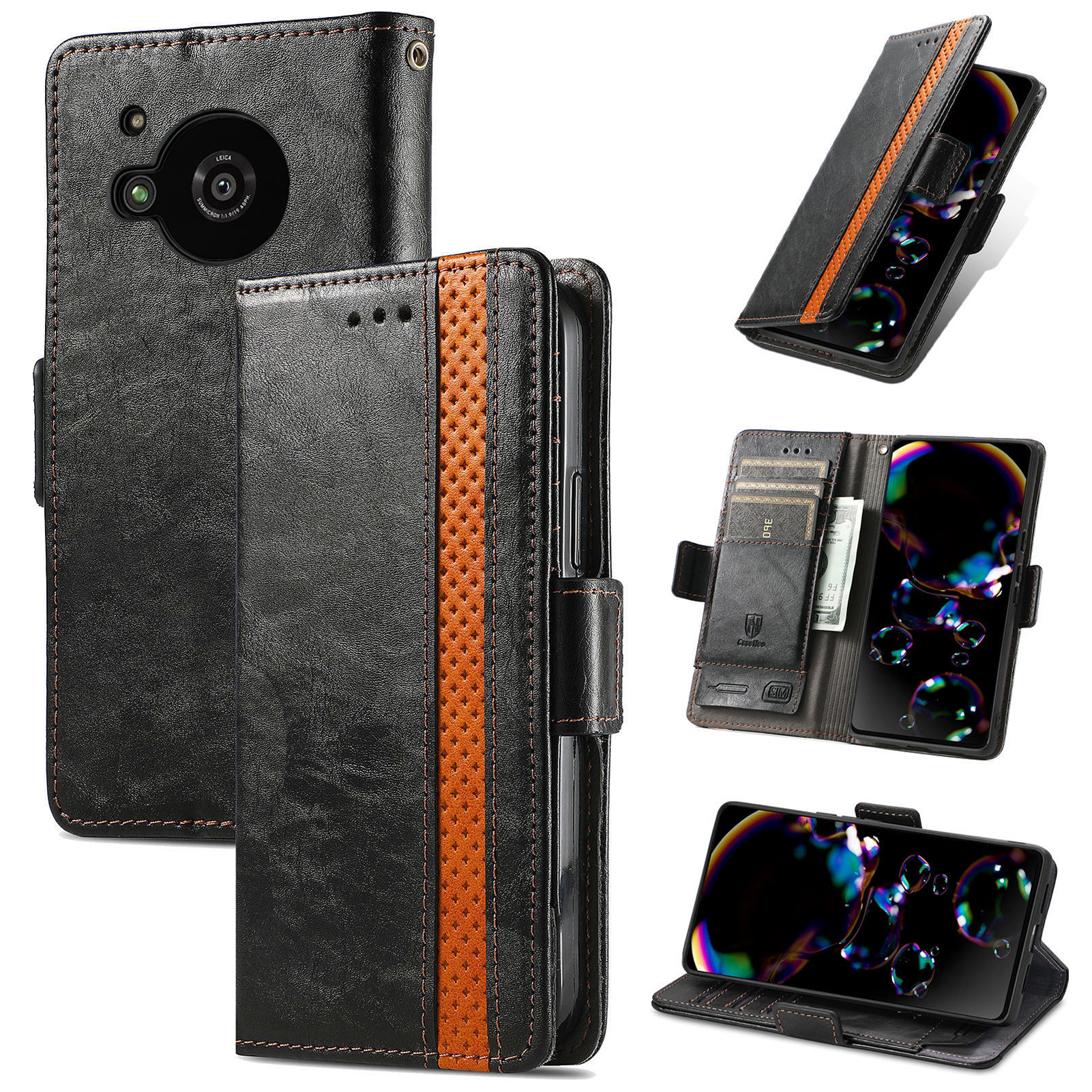 外贸适用夏普Aquos R7/P7商务磁扣PU手机皮套Sharp Sumaho6保护套-阿里巴巴