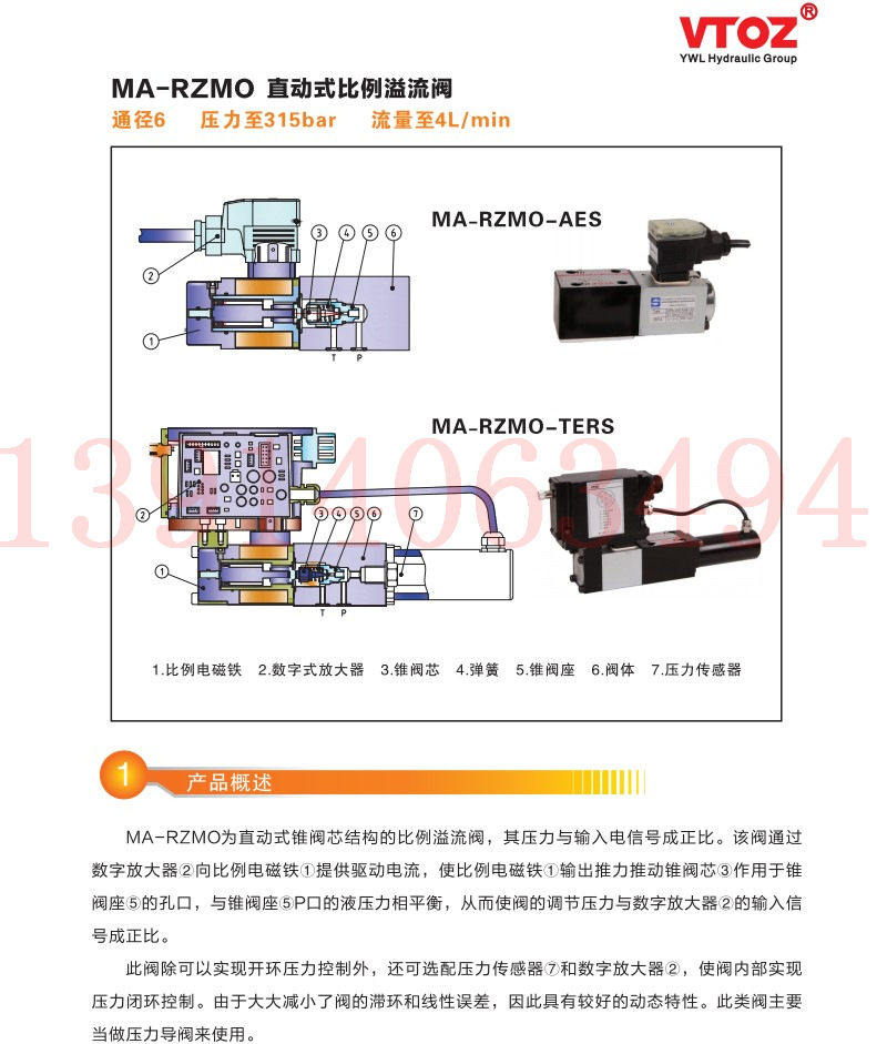 MA-RZMO-AES-010/315/I维拓斯VTOZ比例阀MA-AGMZO-AES比例换向阀-阿里巴巴