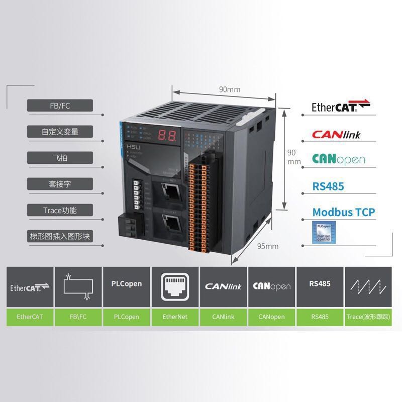 汇川H5U可编程控制器H5U-1614MTD H5U-1614MTD -A8 -A16 8轴16轴-阿里巴巴