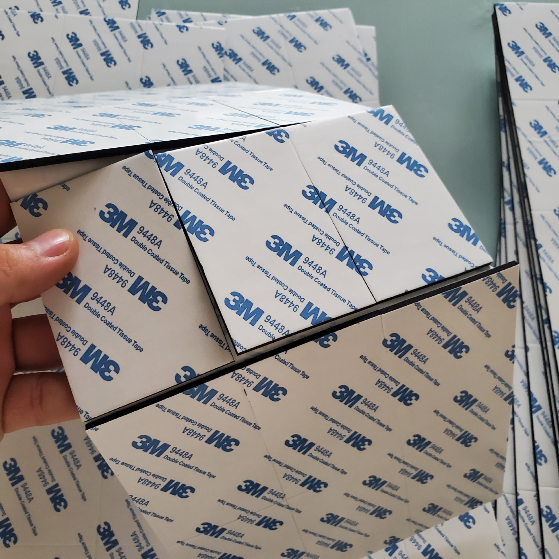 现货3M双面胶无痕圆形方形黑色eva泡棉胶强力vhb海绵背胶9448a-阿里巴巴