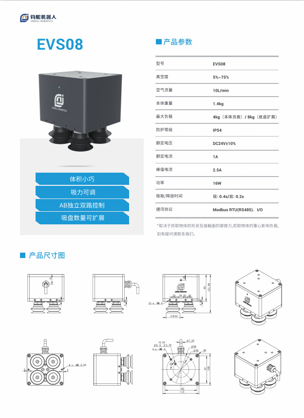 JODELL 钧舵 EVS08系列电动吸盘 大力吸附-阿里巴巴