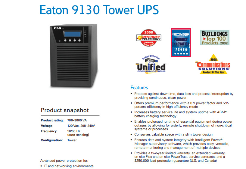 伊顿PW9130i3000T-XL EATON在线式UPS不间断电源主机3KVA/2700W-阿里巴巴
