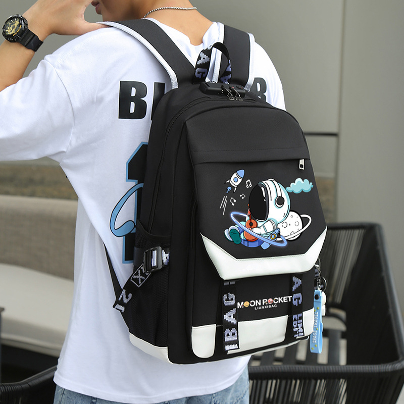 Men's Trendy Backpack Primary School Junior High School Senior high ...