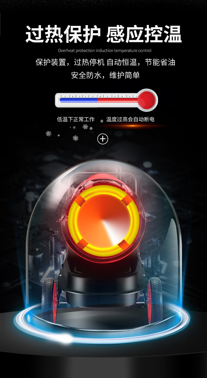 WZBJ宝捷燃油暖风机30KW/千瓦柴油工业养殖热风机育雏用热风炮-阿里巴巴