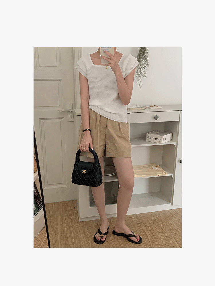 【欧凡】9268设计感飞飞袖针织背心2023夏季新款显瘦百搭圆领上衣-阿里巴巴