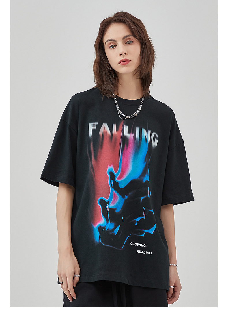 ARTIE男装丨潮牌230G纯棉趣味印花短袖T恤数码直喷宽松休闲上衣男-阿里巴巴